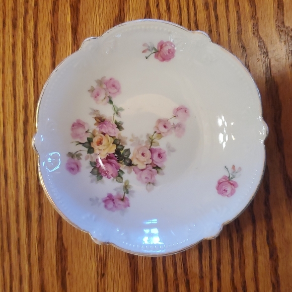 Germany | Dining | Vintage Germany Pink Floral Embossed Small Bowl ...